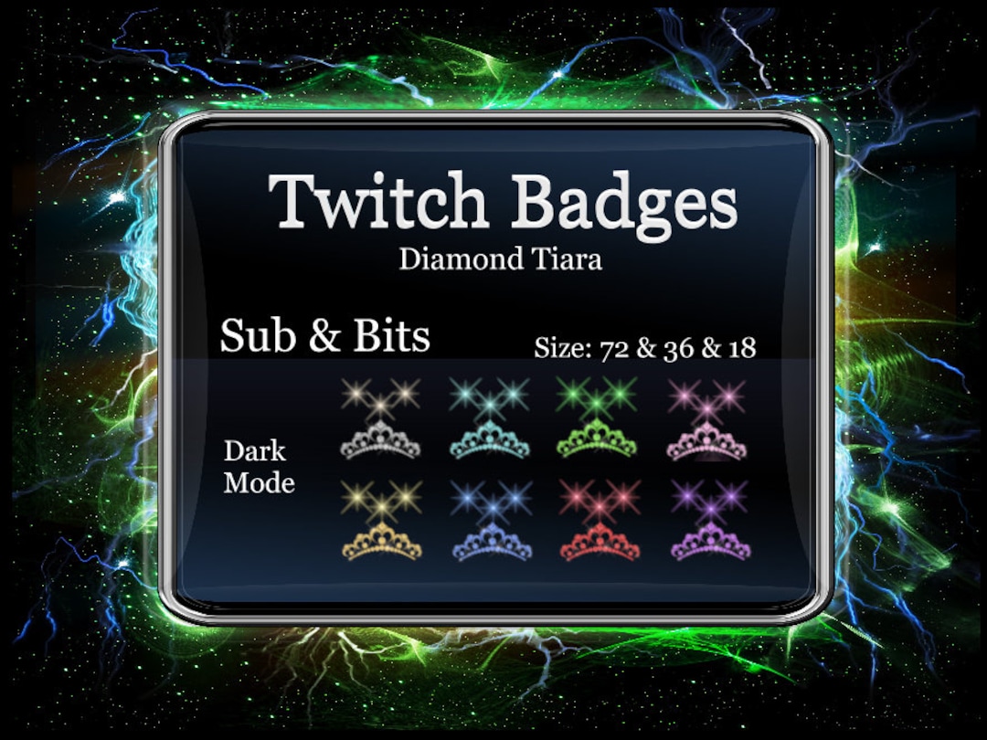 Twitch Badges ~ Diamond Tiara - Etsy