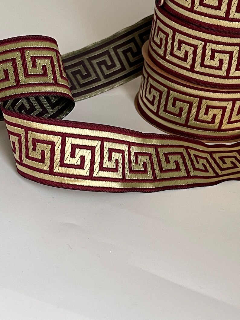 Medieval Braid Greek Key Motif Medieval Ribbon Embroidered Jacquard 35 ...