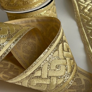 Medieval Gold Braid Celtic Braid Pattern Celtic Ribbon 50 Mm Medieval ...
