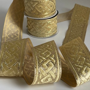 Medieval Gold Braid Celtic Braid Pattern Celtic Ribbon 50 Mm Medieval ...