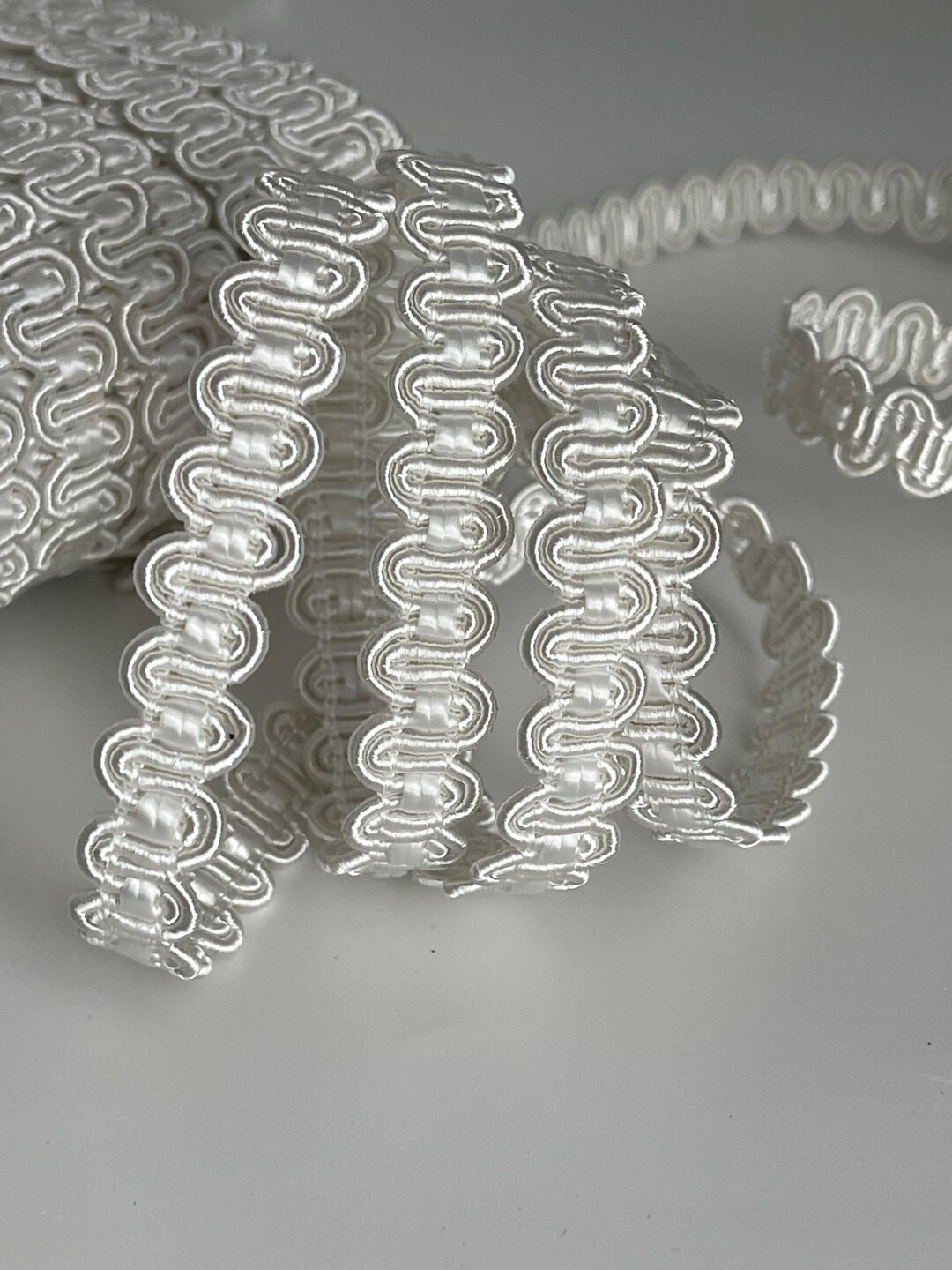 S-shaped Soutache Braid Trimmings White Wavy Ribbon White Decorative ...