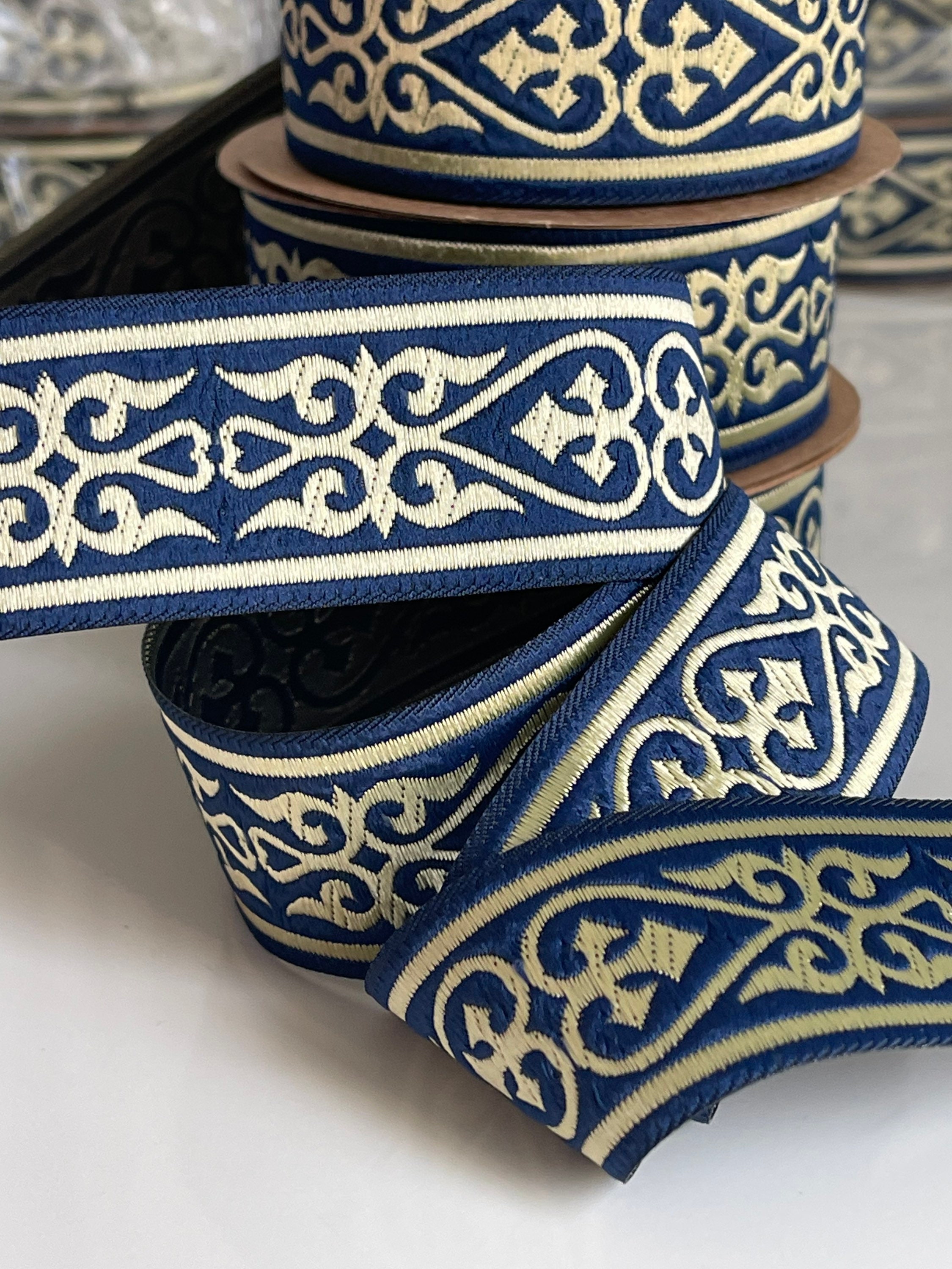 Medieval Jacquard Embroidered Braid, Royal Motif Embroidered Braid ...