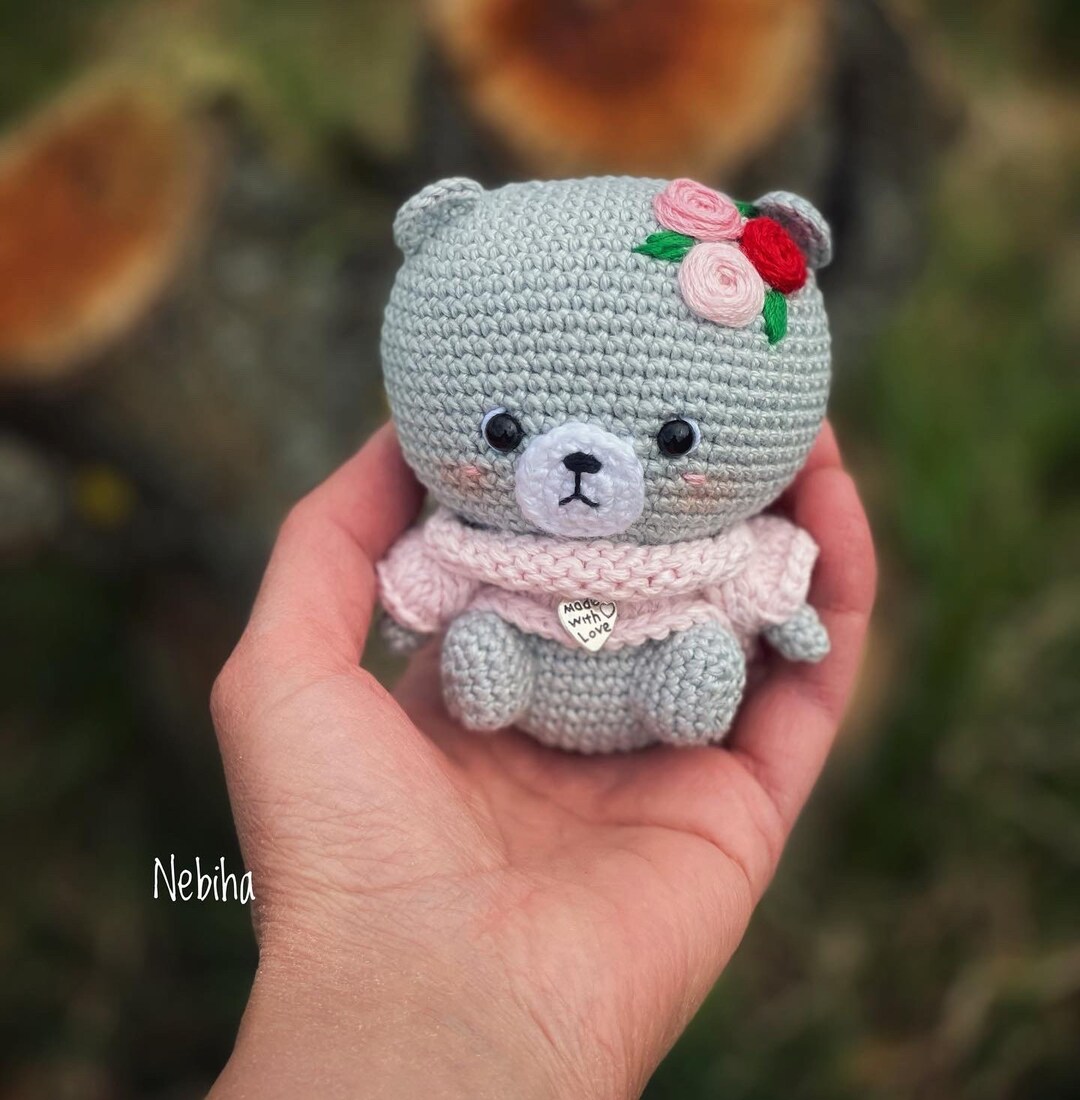 Handcrafted Keychain Handmade Gift Crochet Bear Teddy Bear in ...