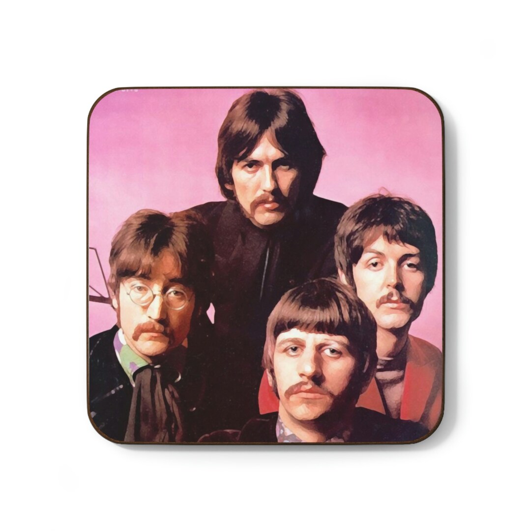 The Beatles Hardboard Back Coaster, Beatles Merchandise, Kitchen ...