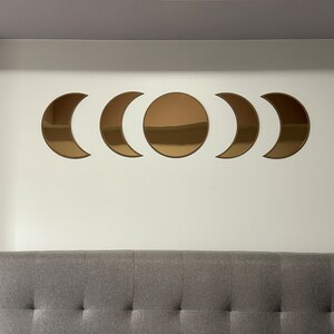 Moon Shape Mirrors Wall Decoration Nursery Unbreakable Mirror - Etsy