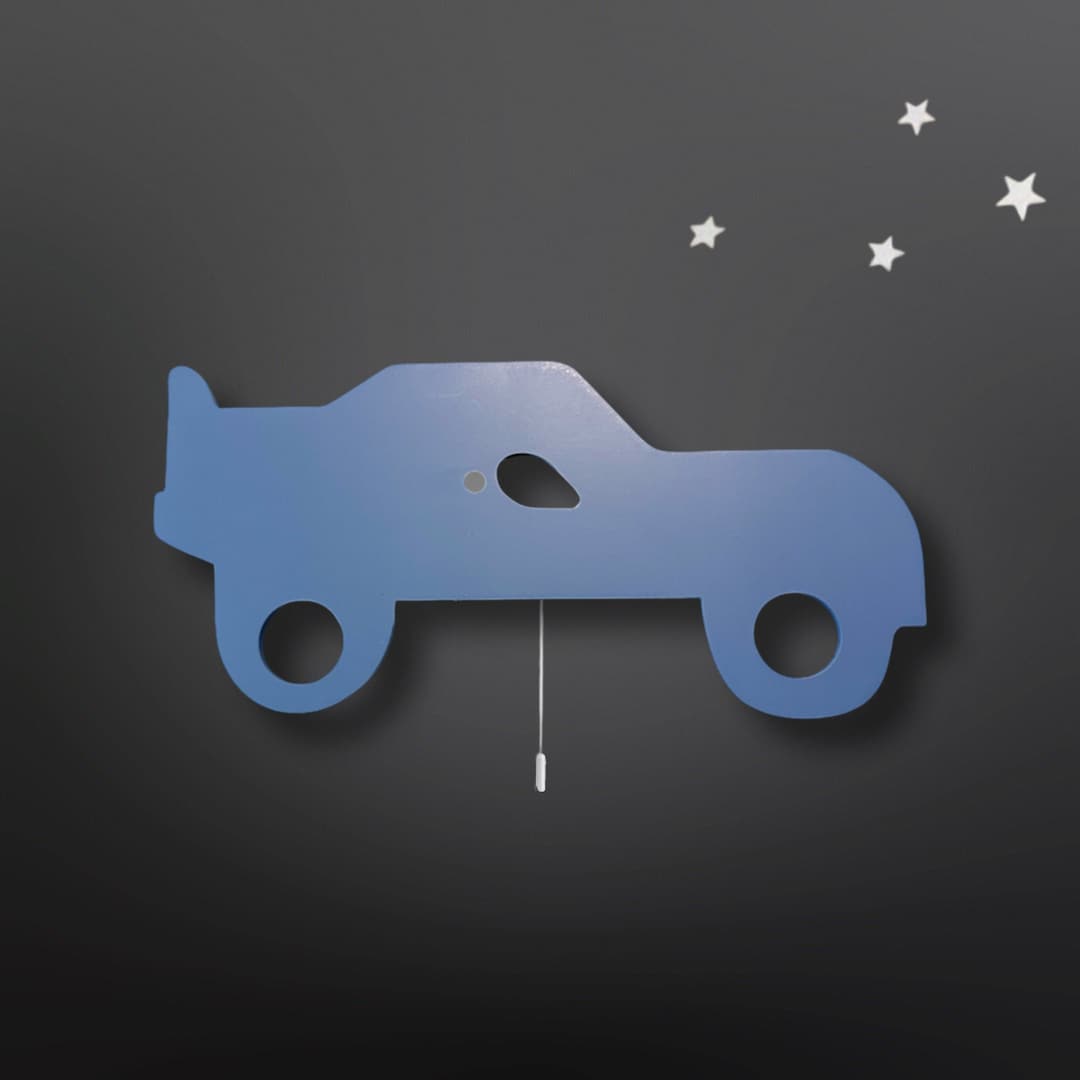 Car Night Light | Wooden Wall Mounted | LED Lights Decor for Nursery ...