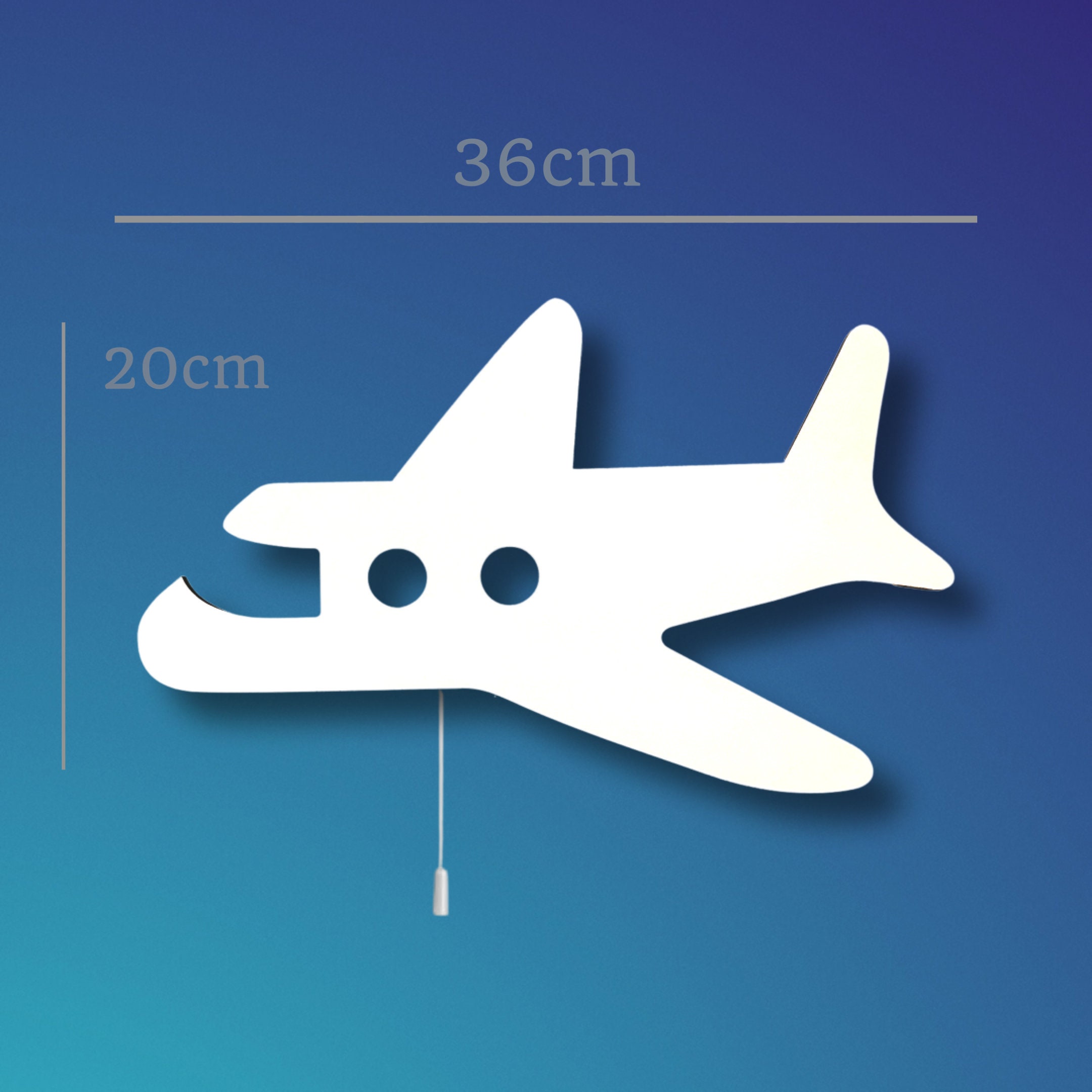 Airplane Night Light | Wooden Wall Mounted | LED Lights Decor for ...