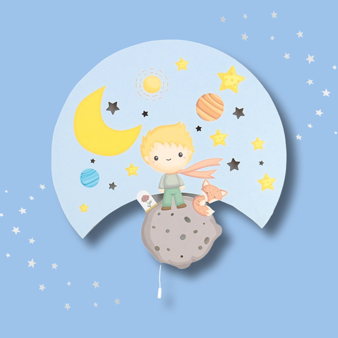 The Little Prince Night Light | Wooden Wall Mounted | LED Lights Decor ...