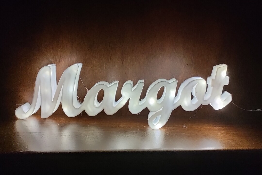 Personalized LED Light Name Sign for Children's Bedroom Decor, 3D ...