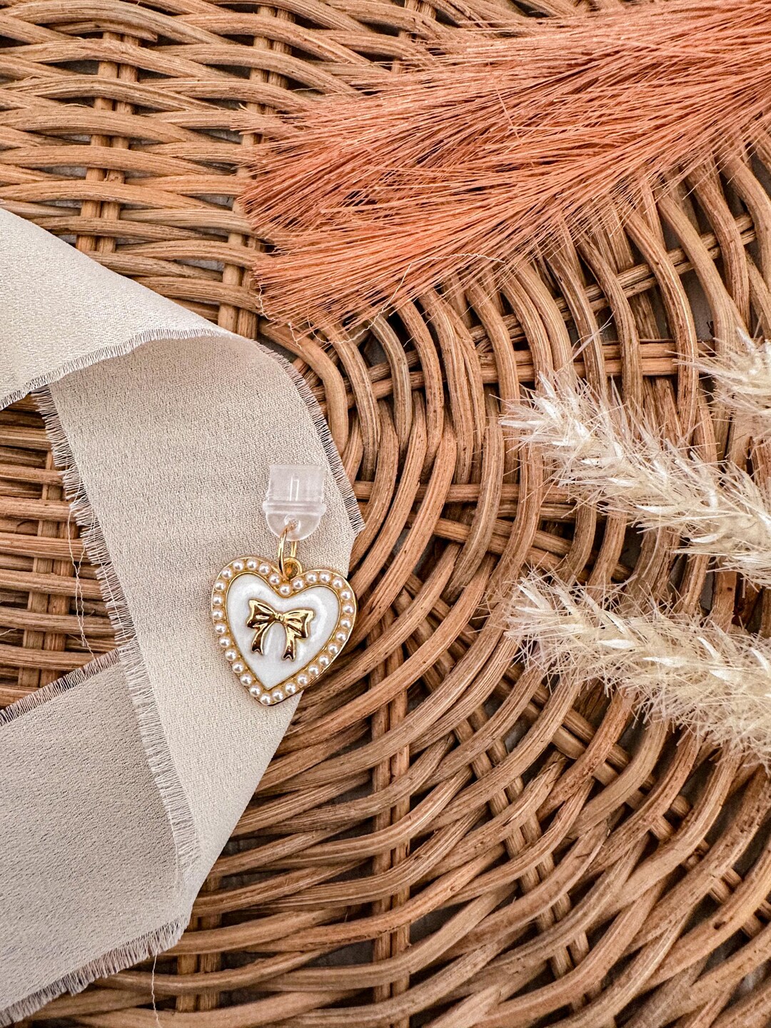 Pearl Heart Kindle Charm | Boho | Kindle Accessory | Phone Charm | iPad ...