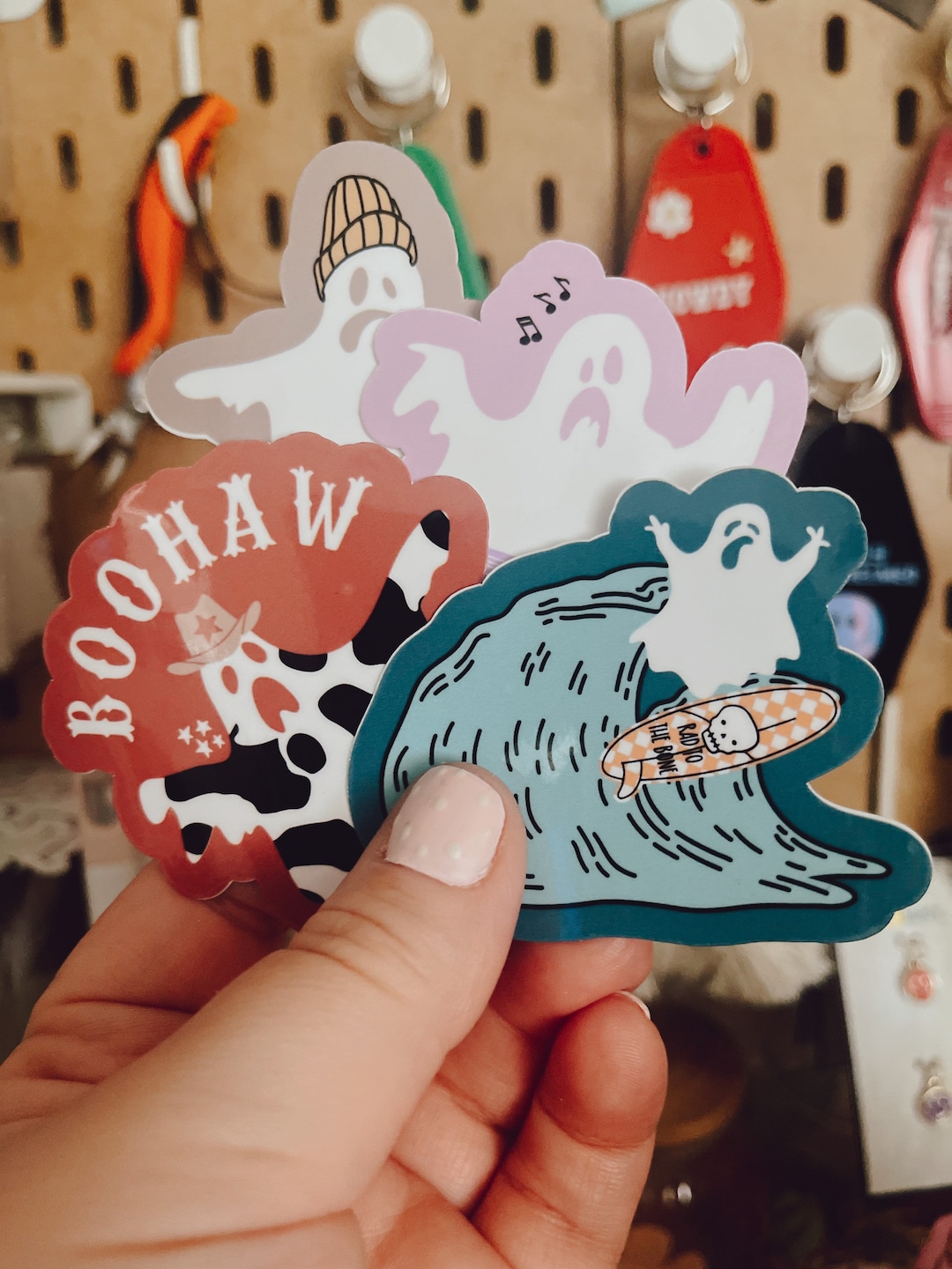 Ghostie Waterproof Sticker Set Halloween Stickers Fall - Etsy