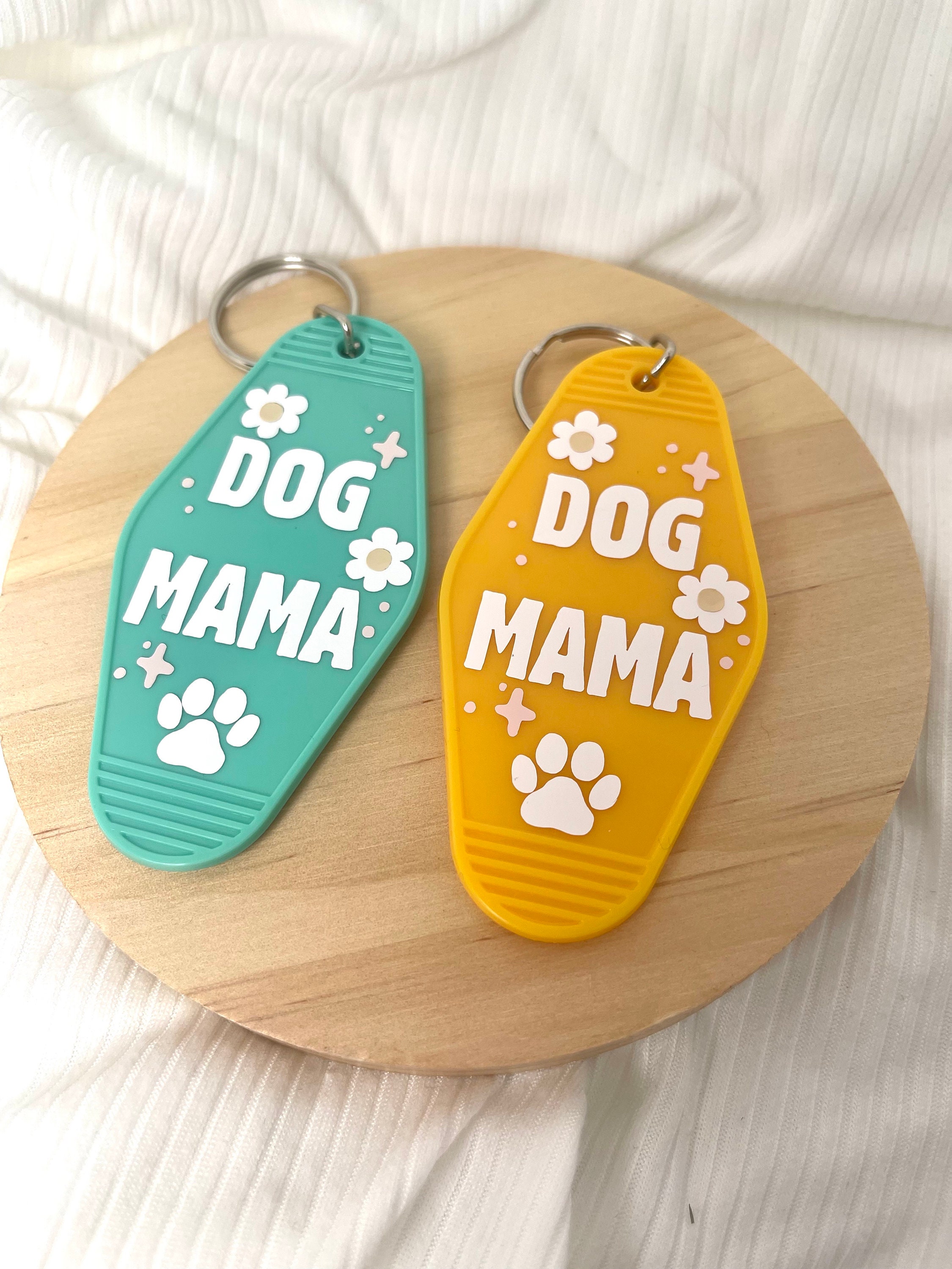 Dog Mama Retro Motel Keychain Dog Lover Keychain Trendy - Etsy