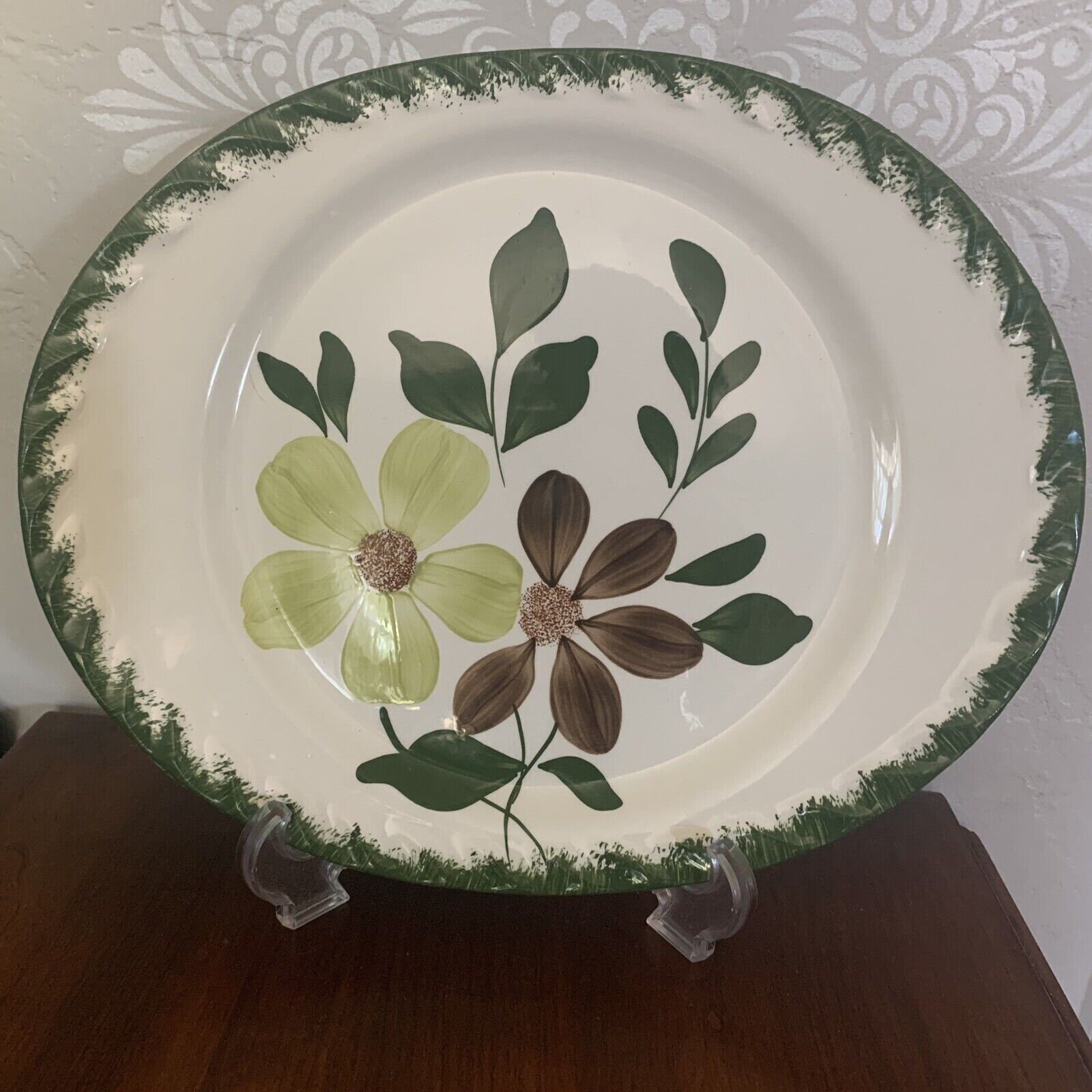 Vintage 1950s Mid Century Modern Blue Ridge Southern Potteries Green ...