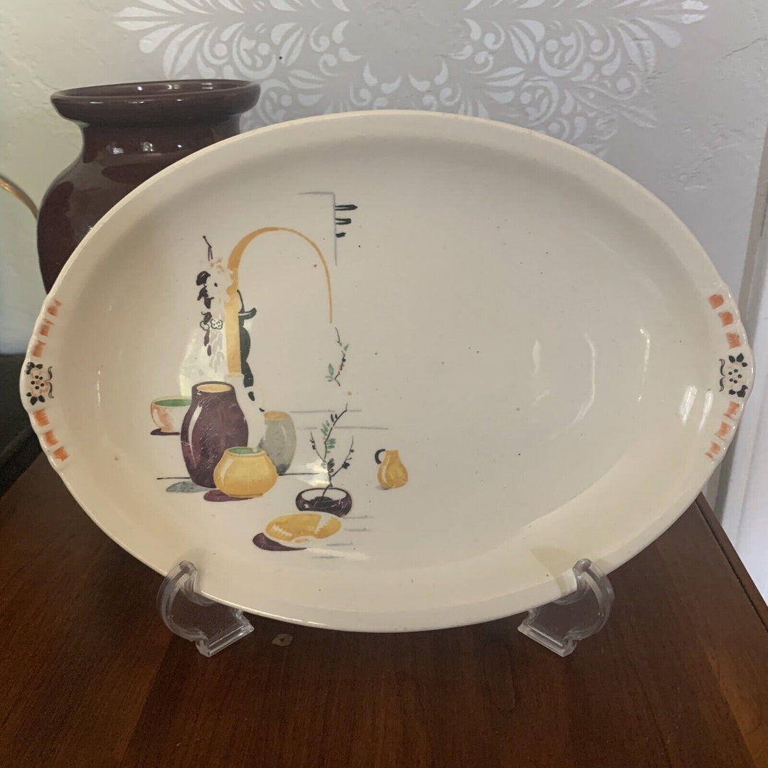 Midcentury 1940s Paden City Pottery Platter-southwest Mexican Patio ...