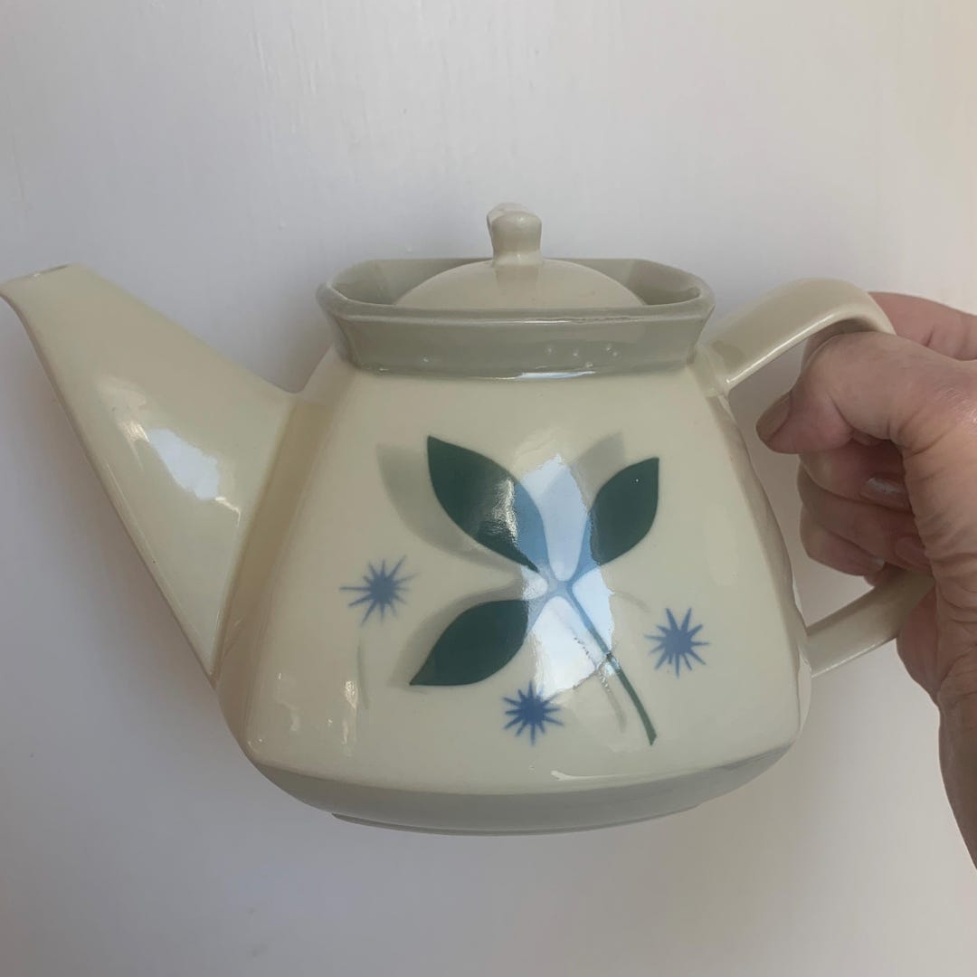 Vintage MCM Porcelier Vitreous Starburst Teapot | Mid Century Modern ...