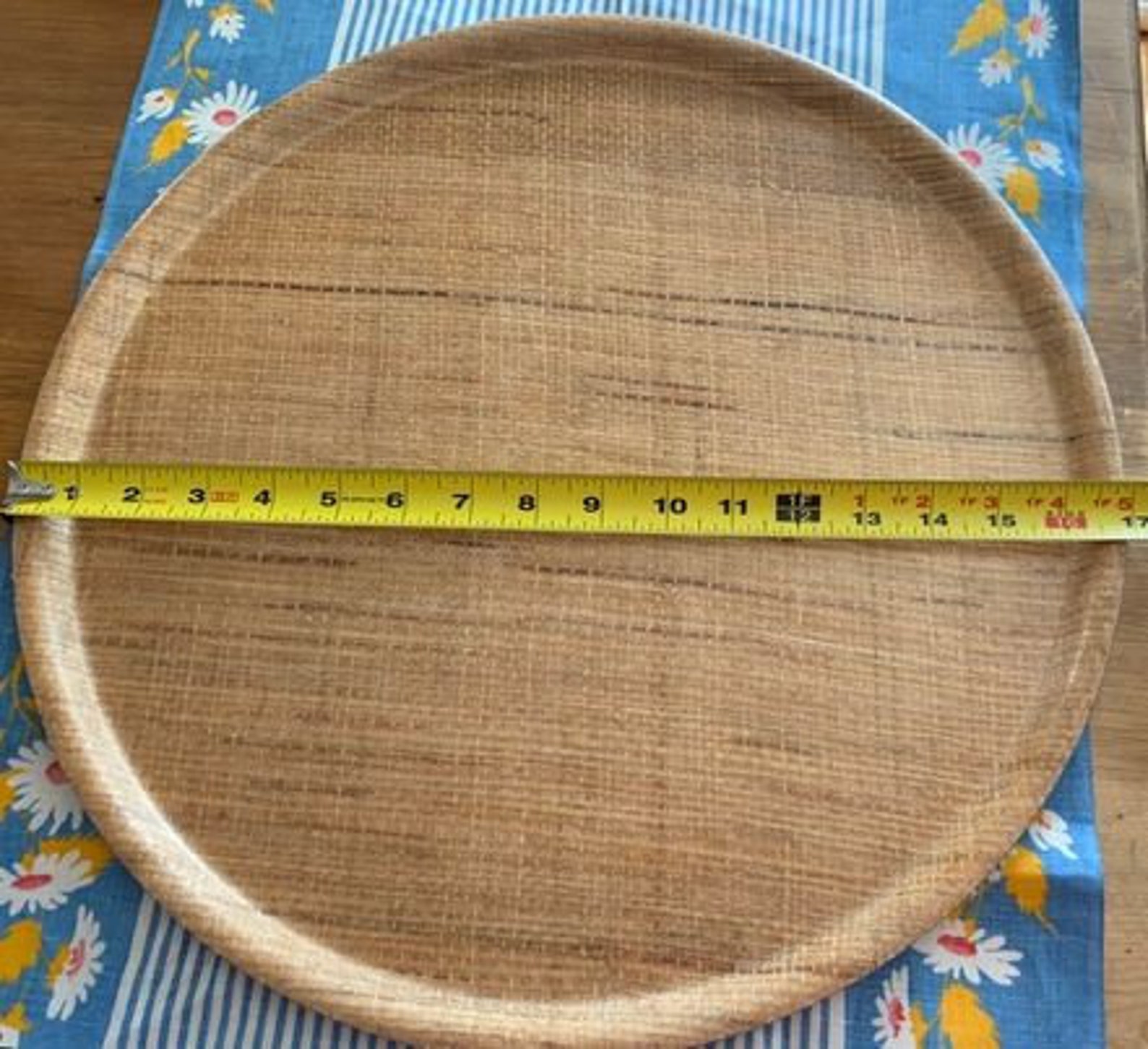 Vintage 17 Abaca Grainware Lucite Tray Midcentury Modern Large Round ...