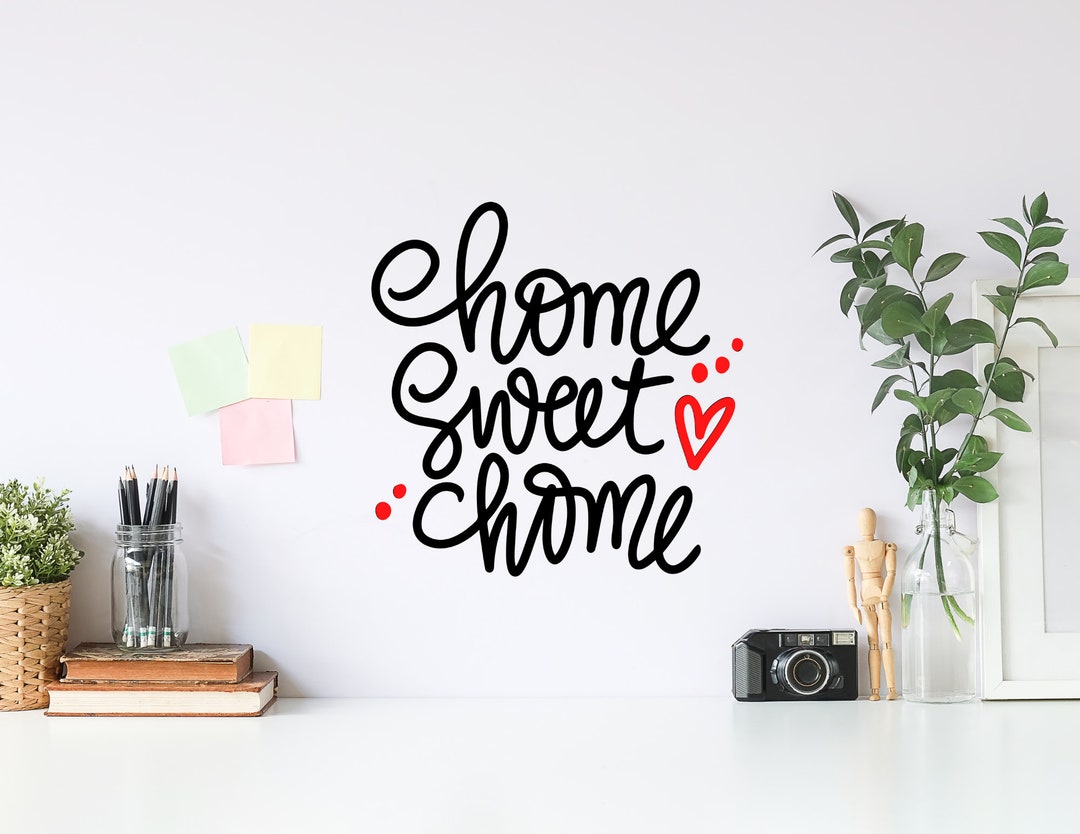 Home Sweet Home- Vinyl Decal- Wall Deco- Home Decoration Sticker, 11x11 ...