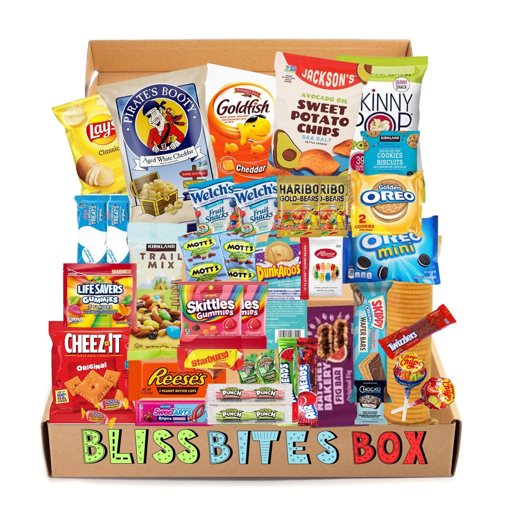 Bliss Bites Box, Craving Box, Kids, Teenagers, Gift Box Full of Snacks ...