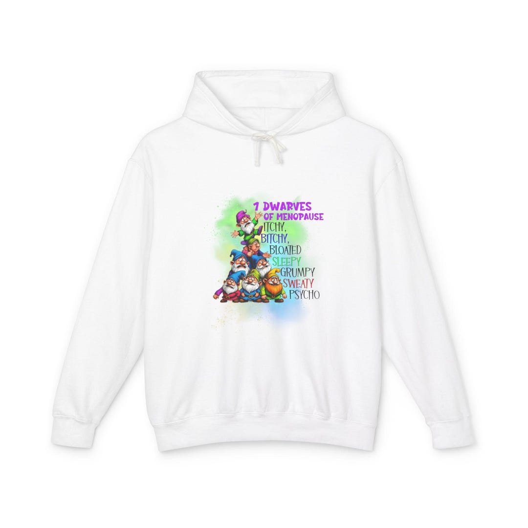 7 Dwarves of Menopause Sweatshirt, Cozy Hooded Top for Disney Fans ...