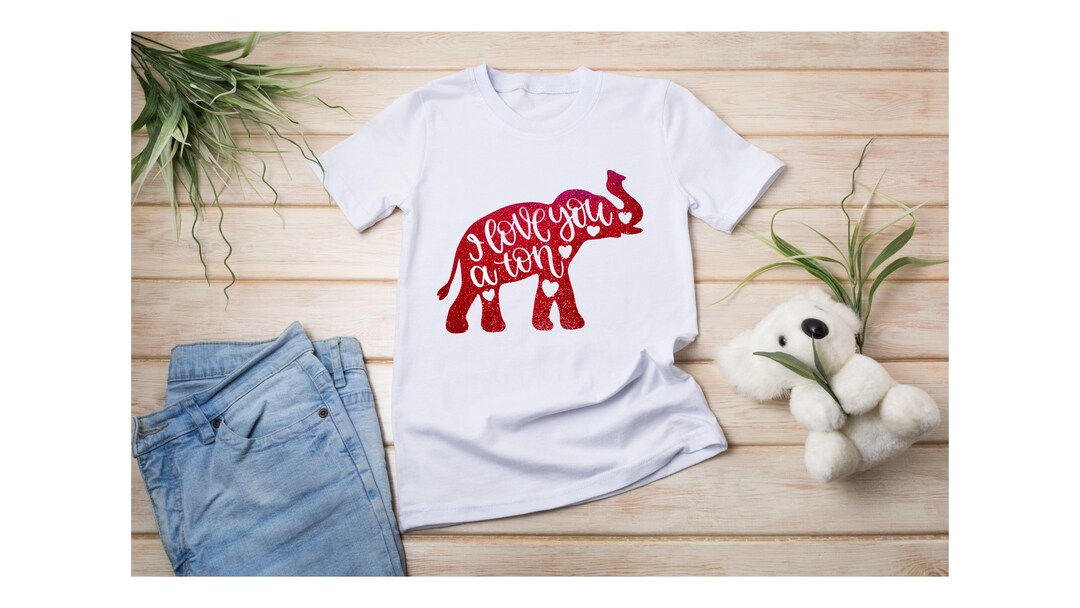 Glitter Elephant Iron On, Elephant Iron on Transfer, Elephant Heat ...