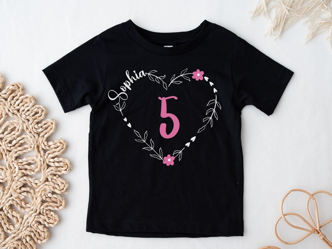Custom Birthday Shirt, Personalized Birthday Girl Shirt, Kids Name ...