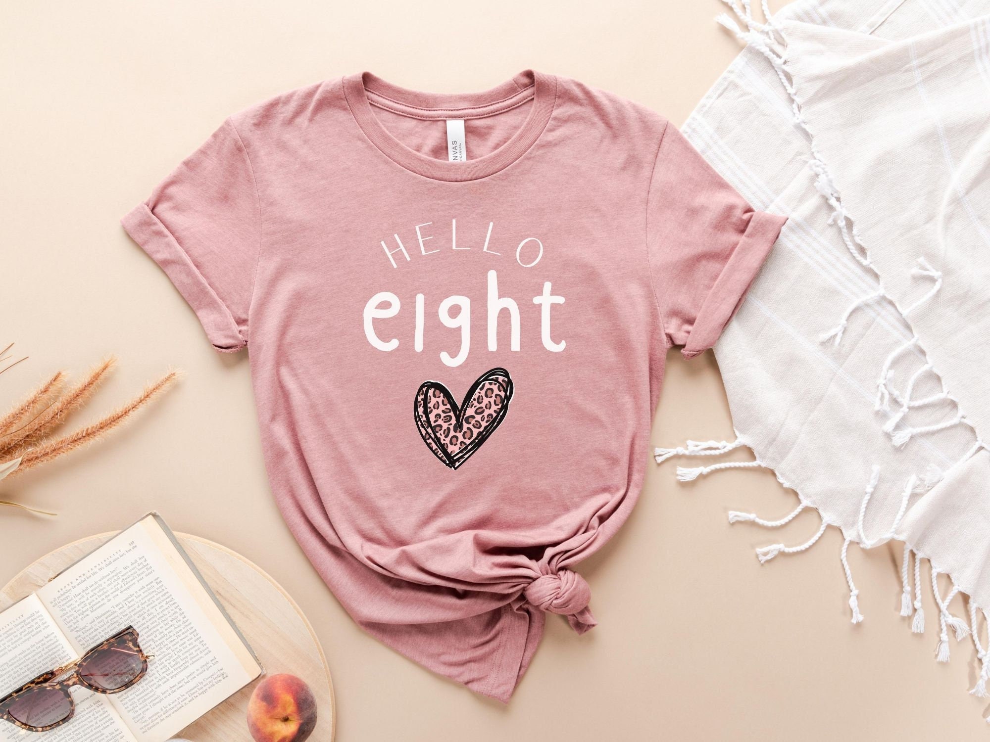 Hello Eight Shirt for Birthday Party, Eight Year Old Birthday Gift, 8th ...