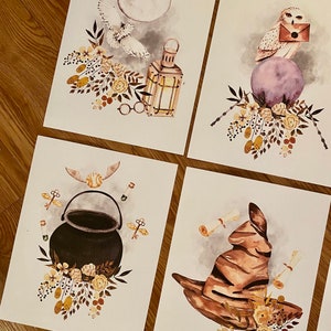 Wizard Inspired Prints Set You Get All 6 Prints Great for House Decor ...