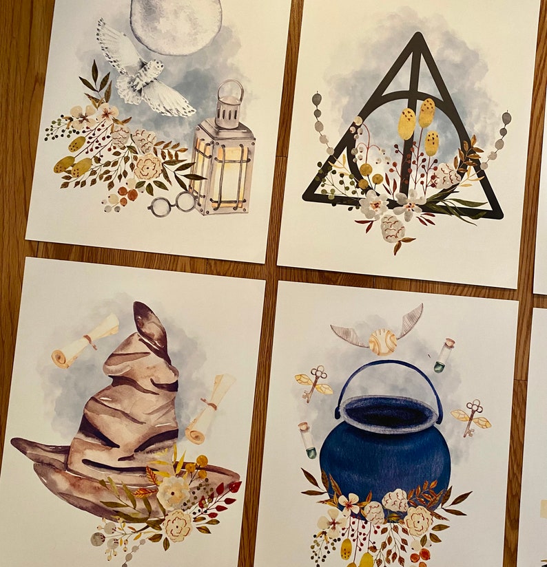 Wizard Inspired Prints Set You Get All 6 Prints Great for - Etsy