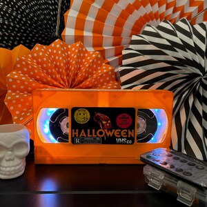 Customizable Orange Horror VHS TAPE Lamp Matching Case. You Can Pick ...