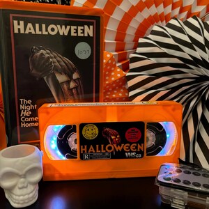 Customizable Orange Horror VHS TAPE Lamp Matching Case. You Can Pick ...