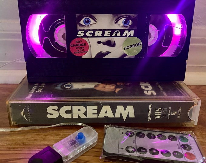 Customizable - Horror VHS TAPE Lamp W/remote - USB You Can Pick the ...