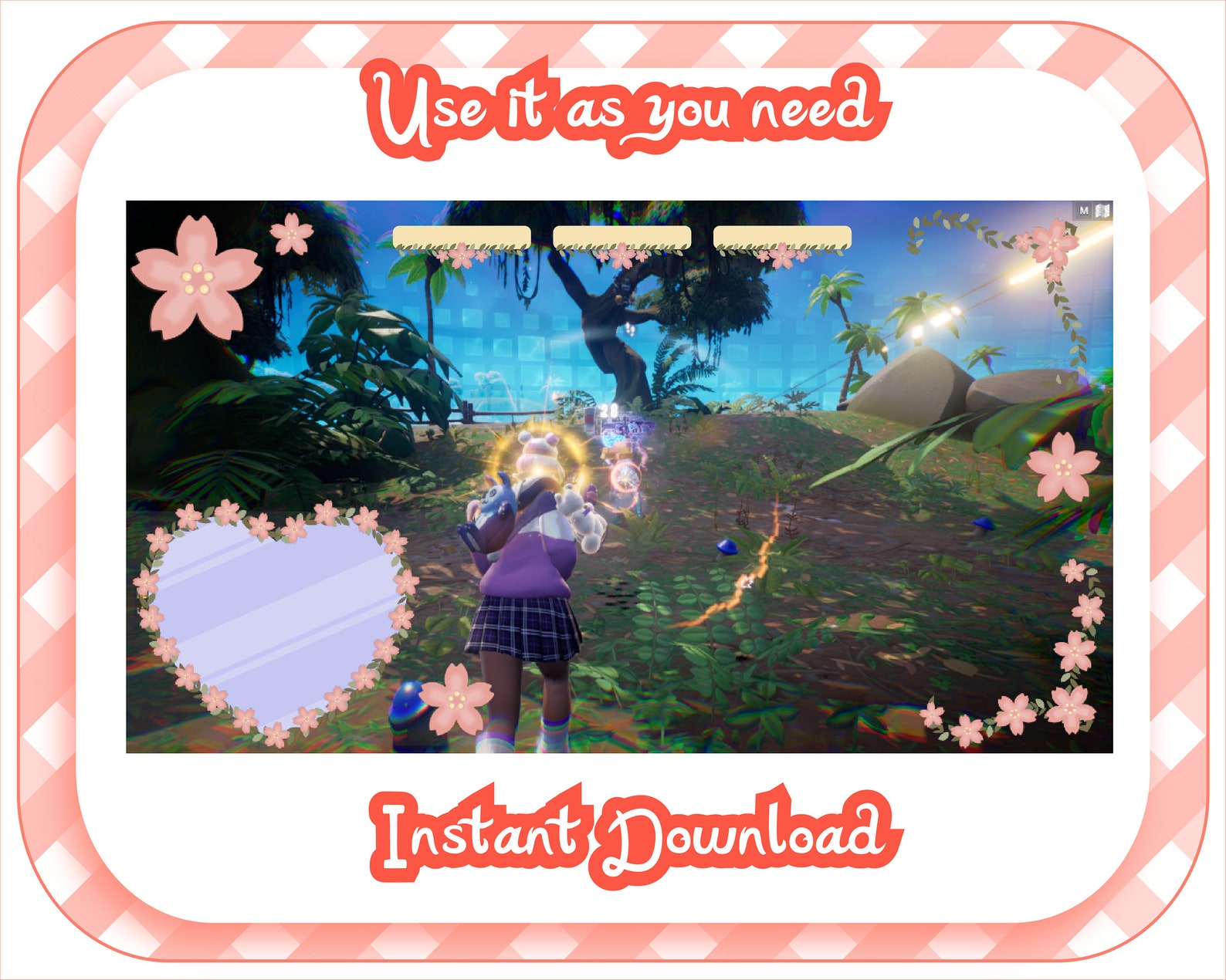 Animated Cherry Blossom CAM Frames and Decorations Pack / Twitch ...