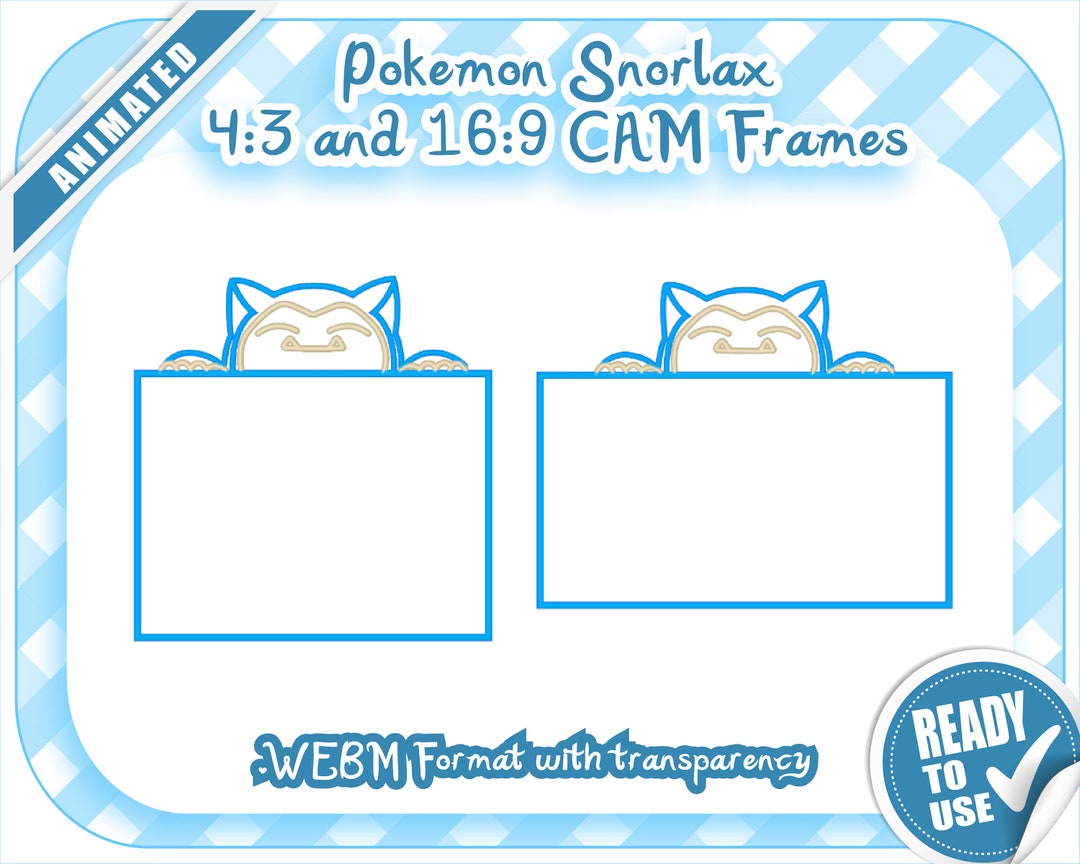 Neon Pokemon Snorlax CAM Frames / Twitch / Overlay / CAM Frames ...