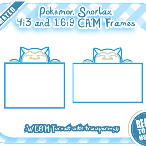 Neon Pokemon Snorlax CAM Frames / Twitch / Overlay / CAM Frames ...