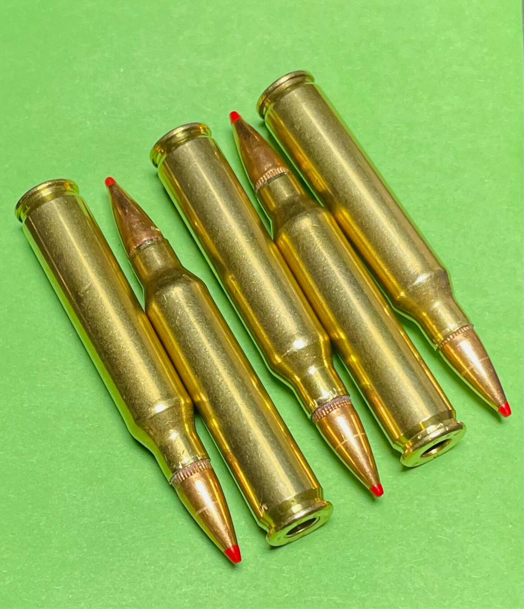 Red Tip Replica 5.56 NATO 223 REM Dummy Rounds Prop Ammo Set of 5 62gr ...