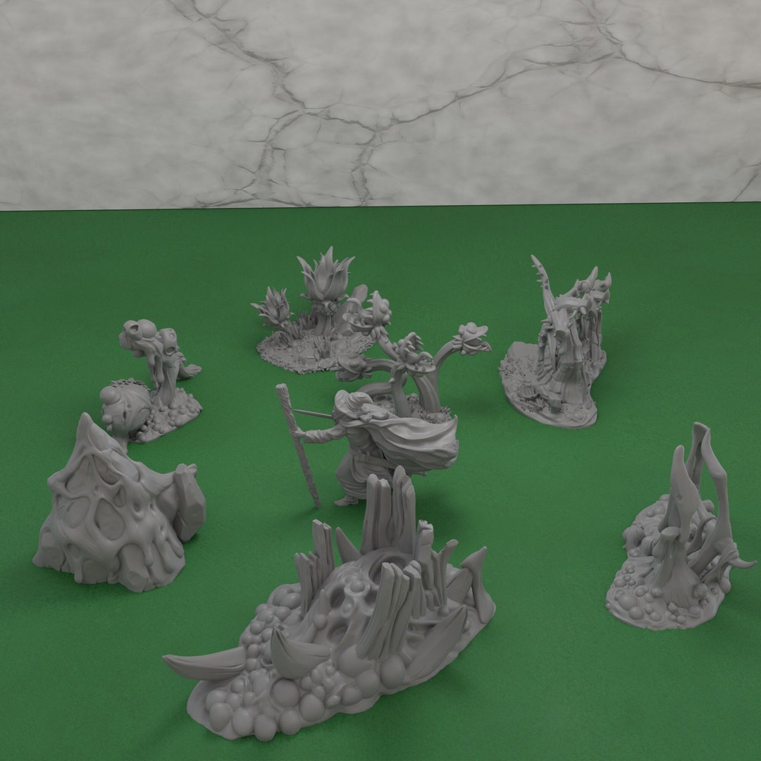 Swamp Land Tree Plants Scenery Scatter Terrain Props 3D Printed Minis ...