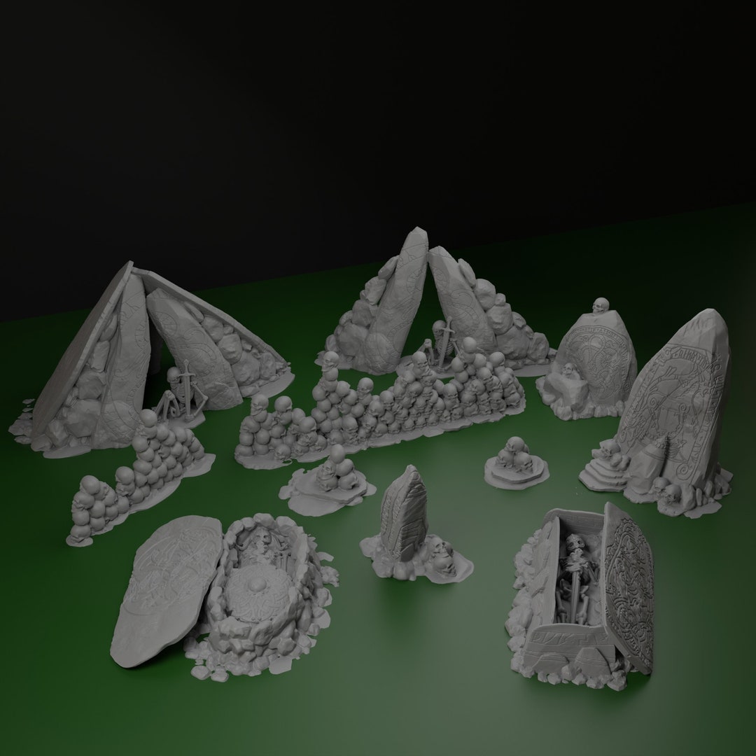 Skulls Death Skeleton Walls Ruins Graveyard Stones & Rocks 11 - Etsy