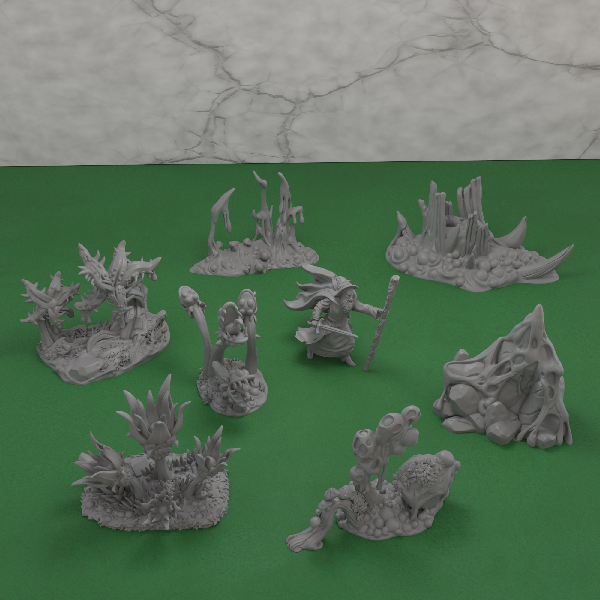 Swamp Land Tree Plants Scenery Scatter Terrain Props 3D Printed Minis ...