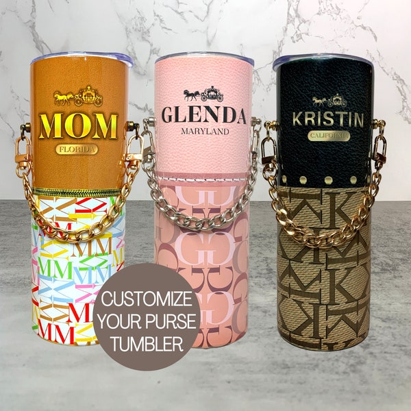 Designer Bag Tumbler - Etsy