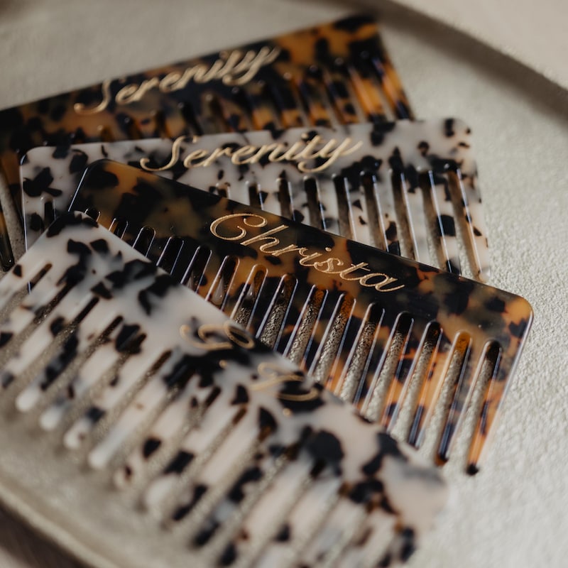 Engraved Beard Comb Gold - Etsy