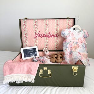 Personalized Baby Keepsake Trunk Large Storage Gift for Newborn Nursery ...