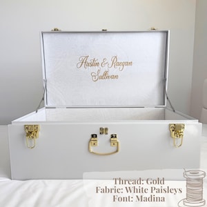 Wedding Keepsake Trunk for Bride Storage Chest Wedding Gift Bridesmaid ...