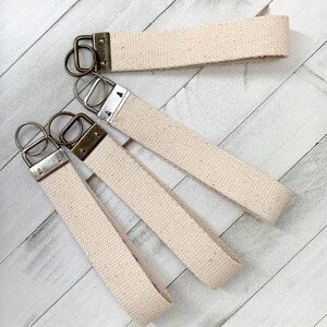 Canvas Keychain Blank Cotton Canvas Wristlet Blank Keychain Supplies ...