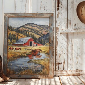 Retro Western Vertical 5x7 Frame Mockup, for Cowgirl / Cowboy Art ...