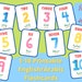 English Arabic 1-10 Numbers Colorful Flashcards - Printable - Learn ...