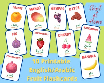 6 Fruits of the Quran Flashcards – Printable Educational PDF for Kids ...