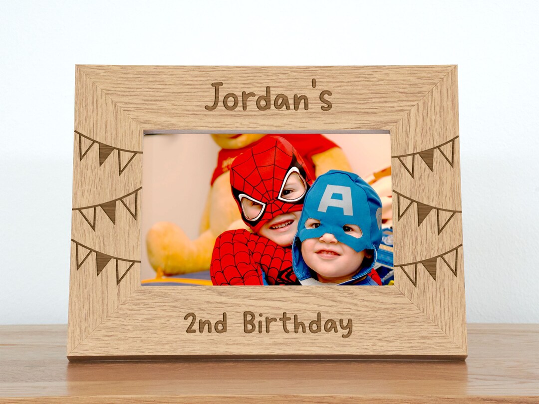 Personalised Second Birthday Photo Frame, Baby Photo Frame for 2nd ...