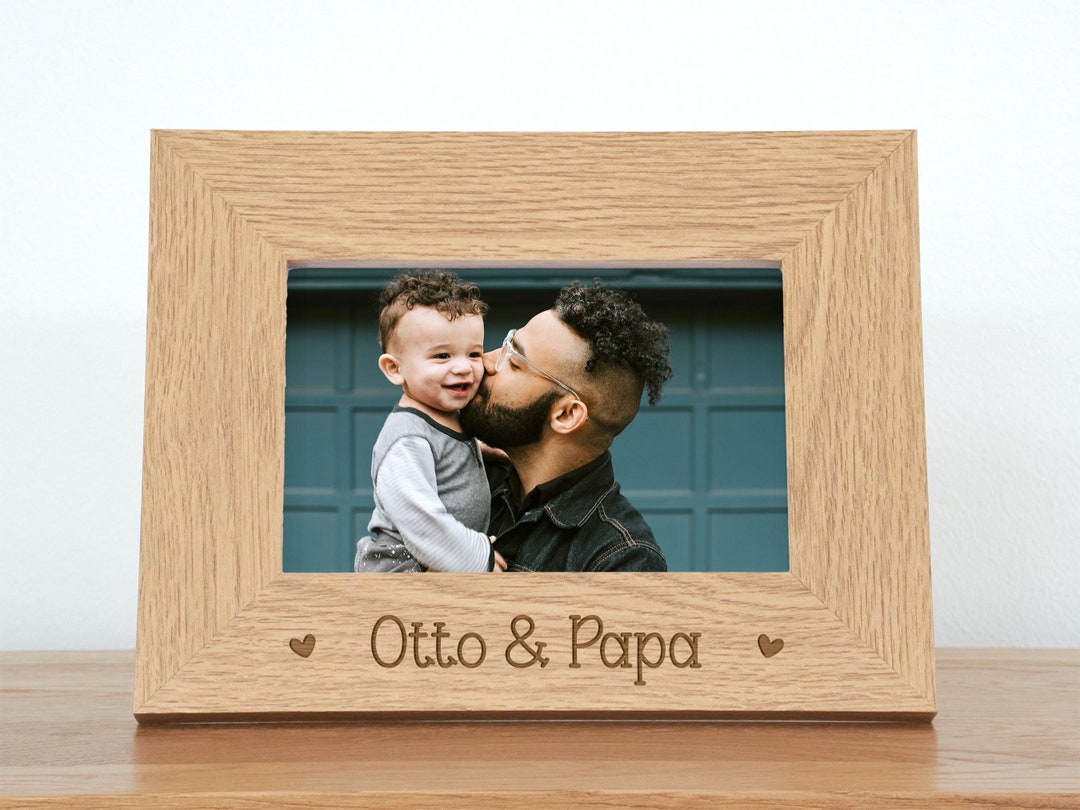 Papa Picture Frame, Father's Day Gift, Personalised Photo Frame With ...