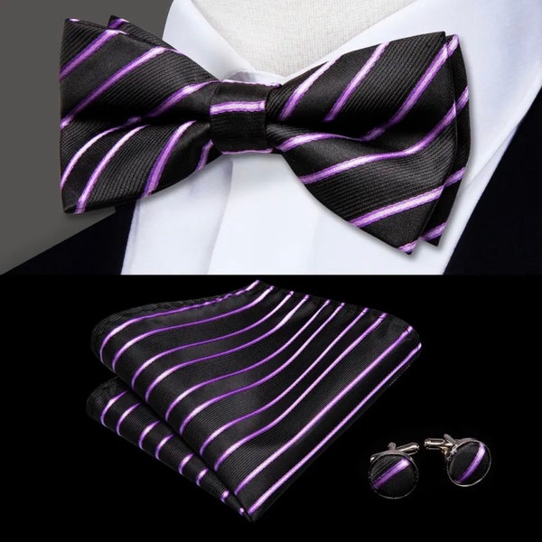 Striped Bow Tie - Etsy