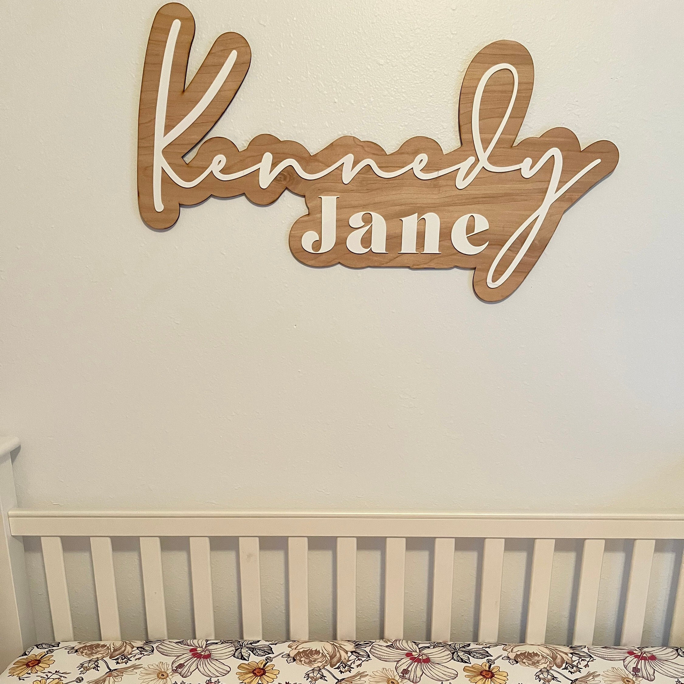 Double Layered Nursery Name Signs - Etsy